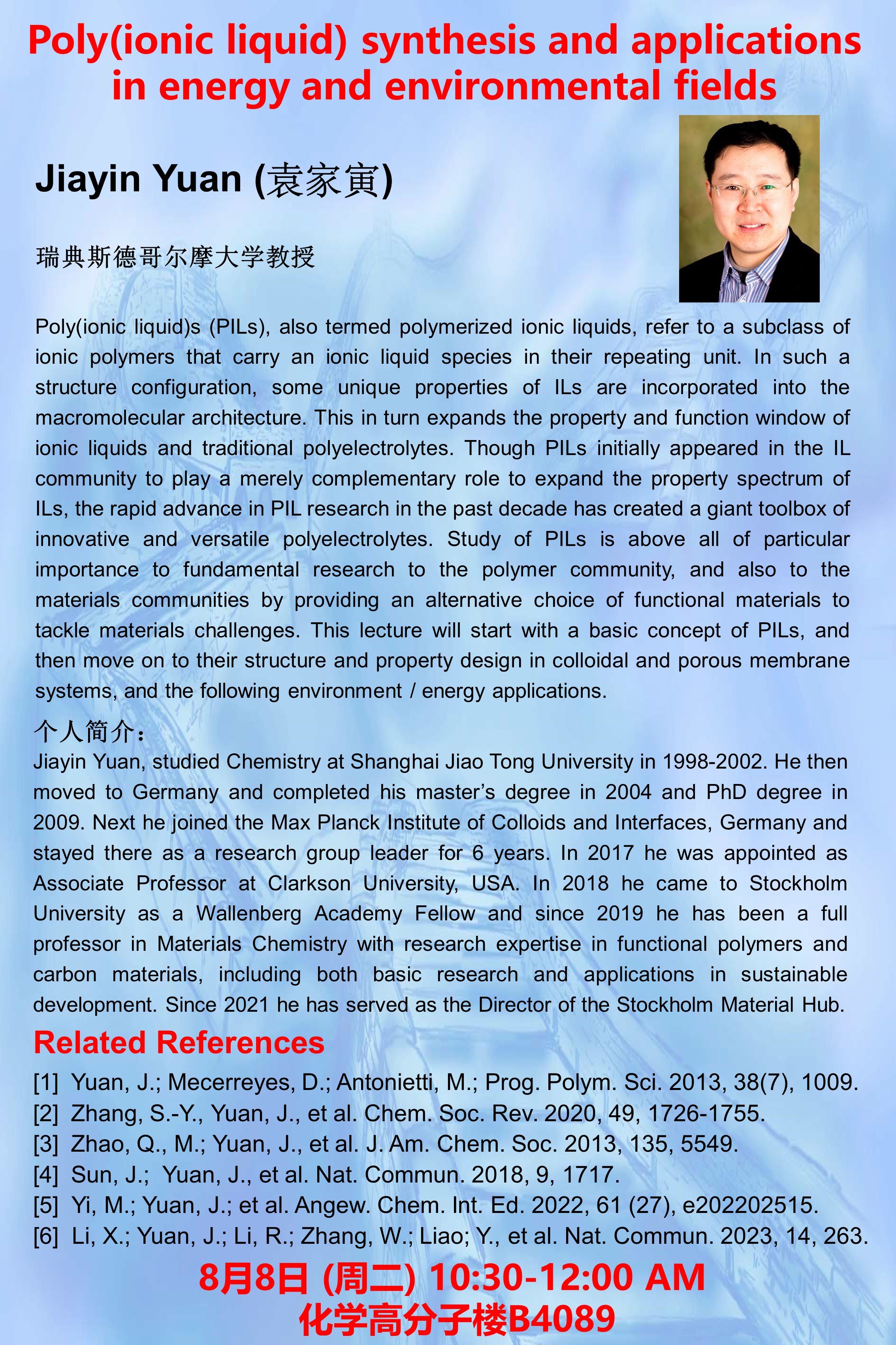 Poly(ionic liquid) synthesis and applications in energy and ...