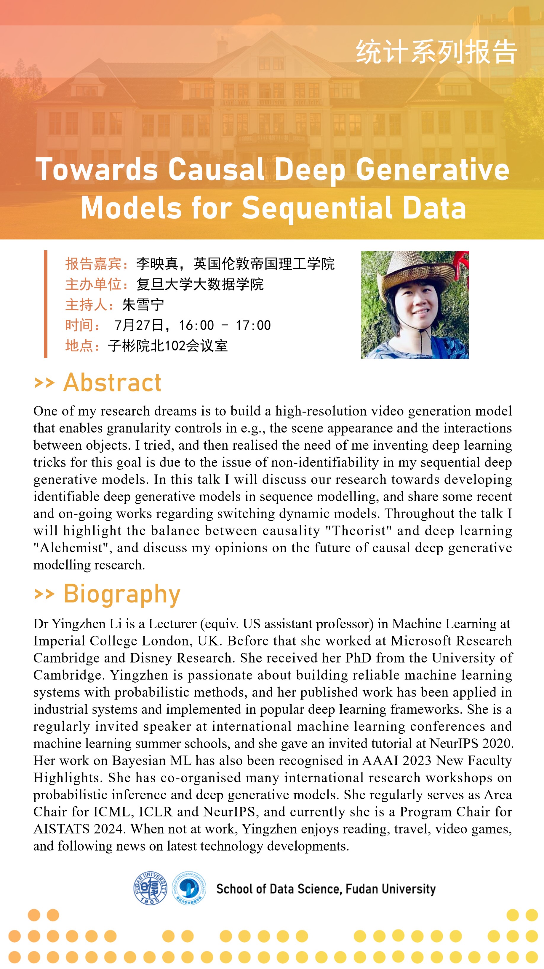 Towards Causal Deep Generative Models for Sequential