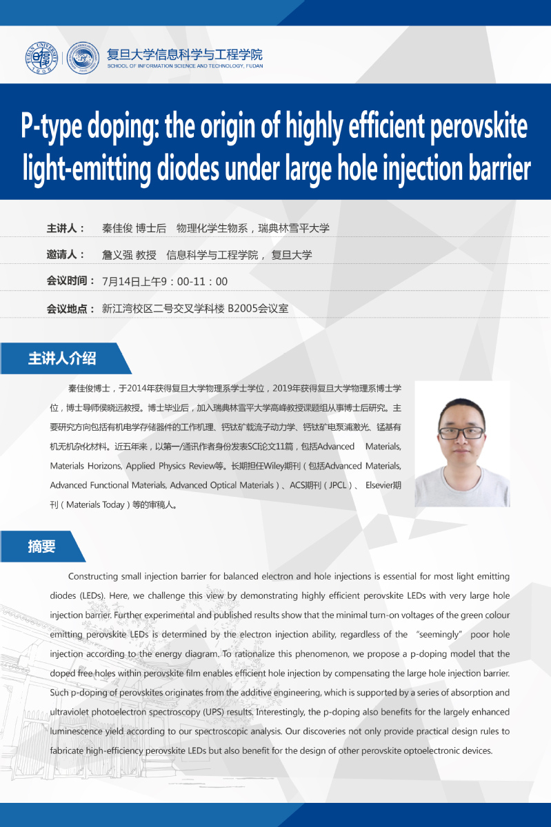 P-type doping: the origin of highly efficient perovskite light-emitting ...